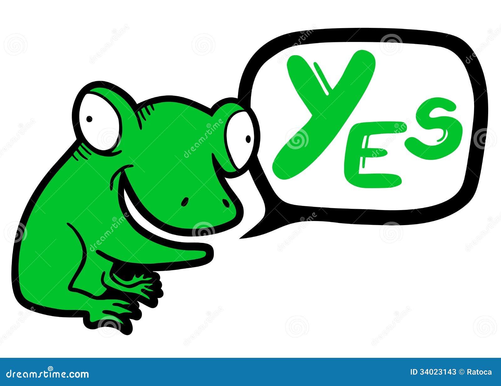 Yes frog stock vector. Illustration of language, rightly - 34023143
