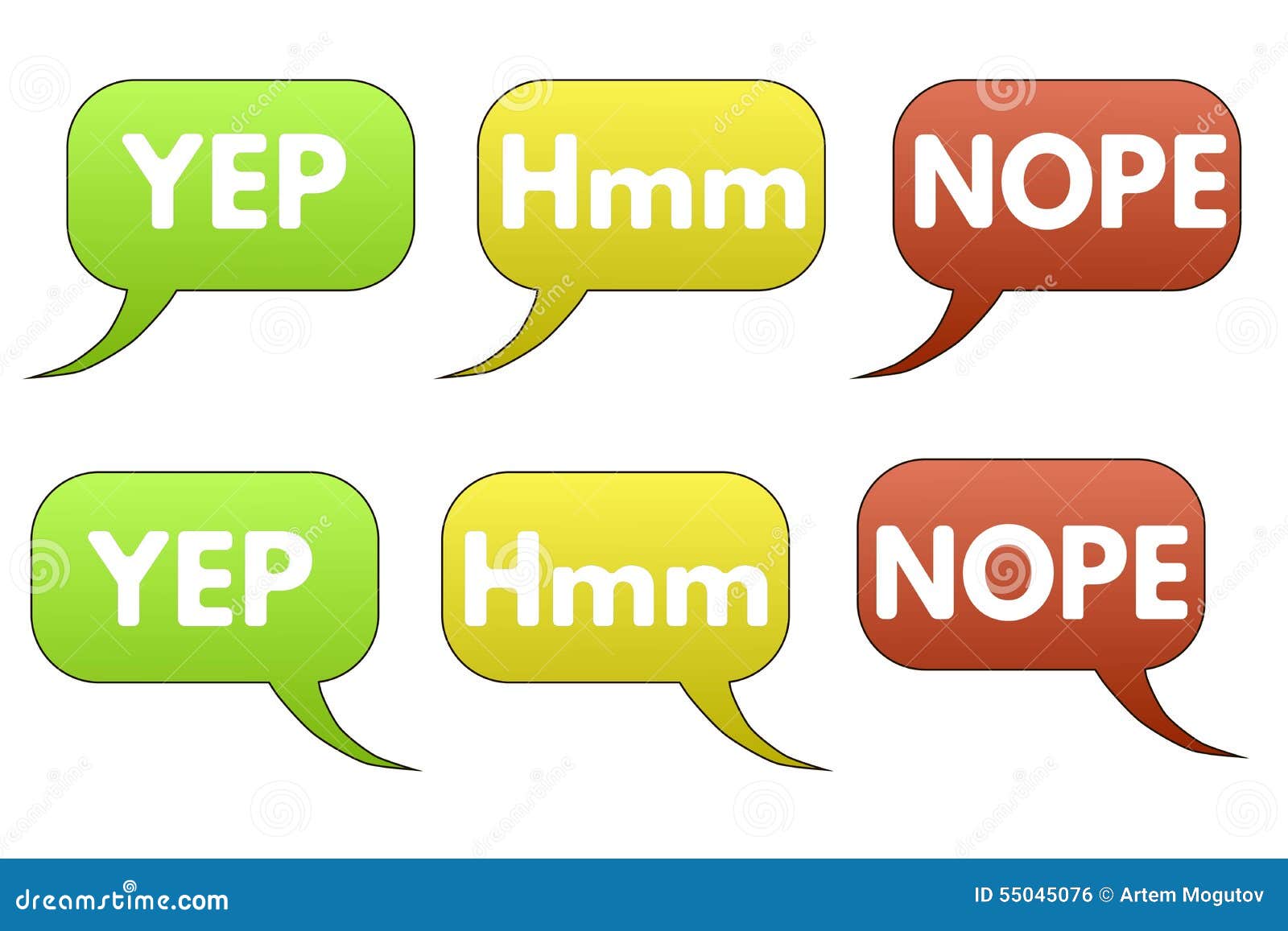 EP Hmm NOPE replica color stock illustration. Illustration of choice ...