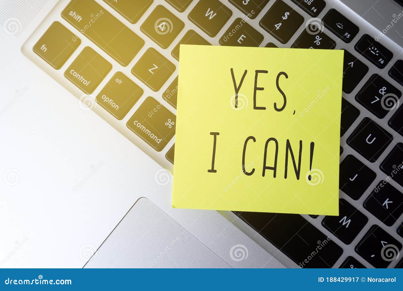 Yes, I Can! Word on Sticky Note Stock Image - Image of motivational ...
