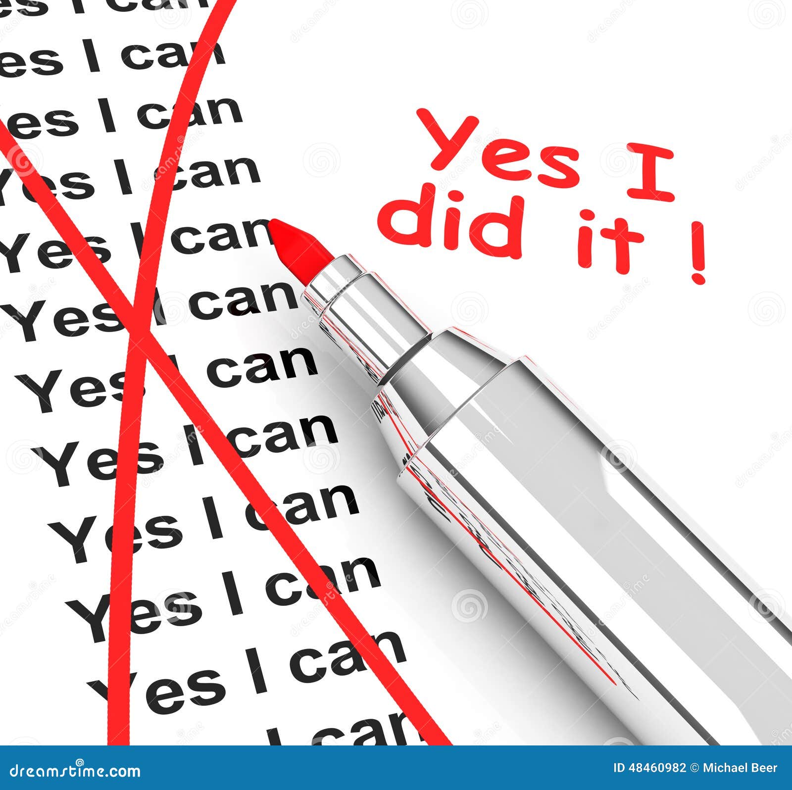 Yes i did it! stock illustration. Illustration of encouragement - 48460982