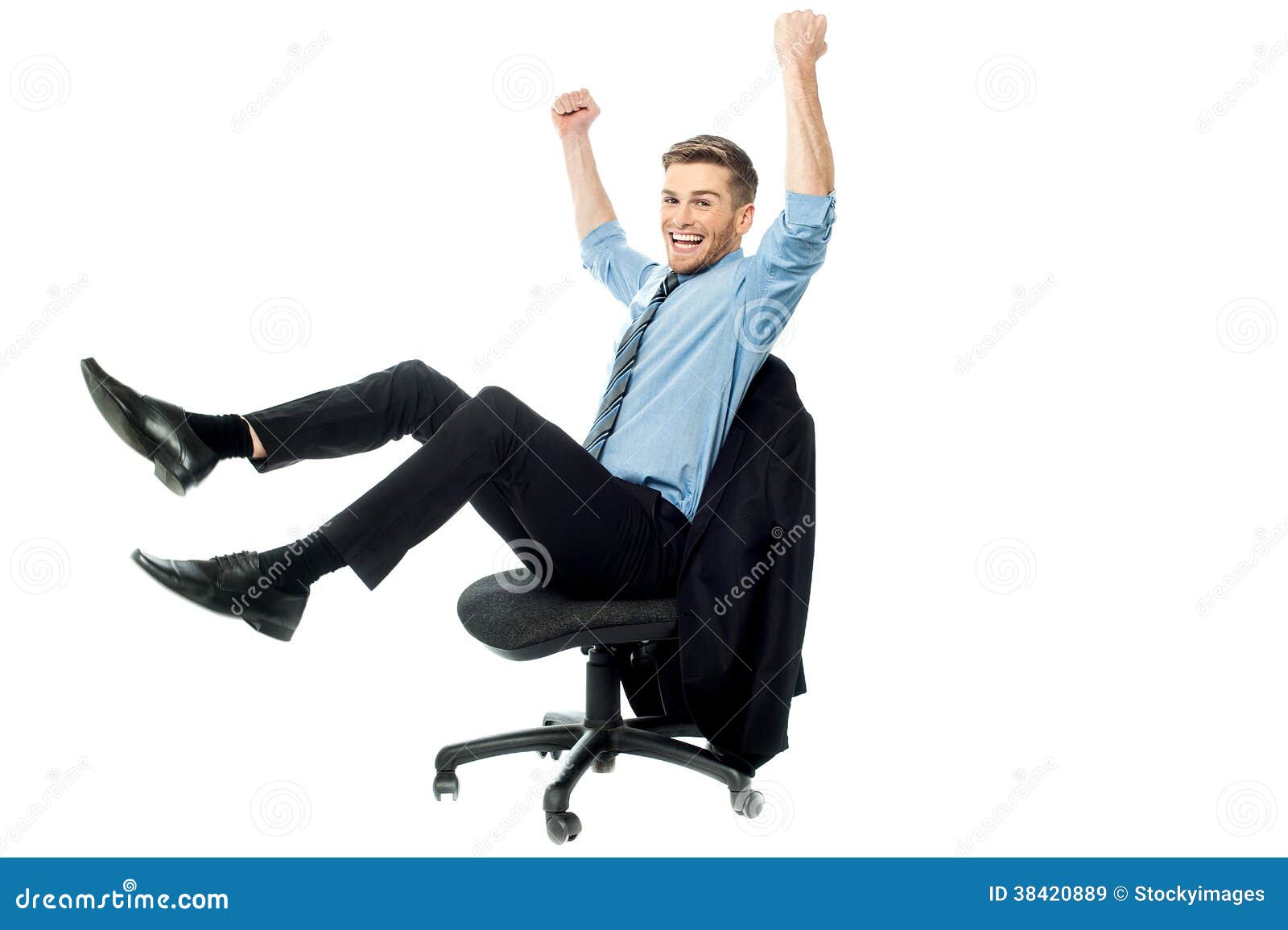 Yes, I Have Achieved My Target Stock Image - Image of chair, excited ...