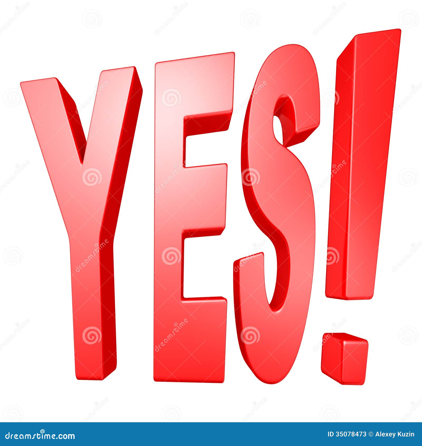 YES, isolated on white stock illustration. Illustration of plastic ...