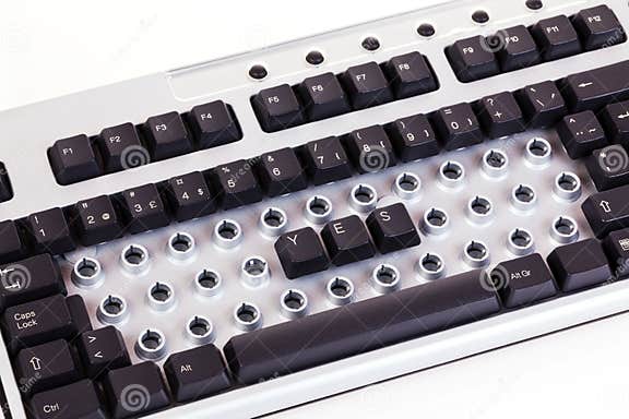 Yes keyboard stock photo. Image of button, gray, electronics - 18208856