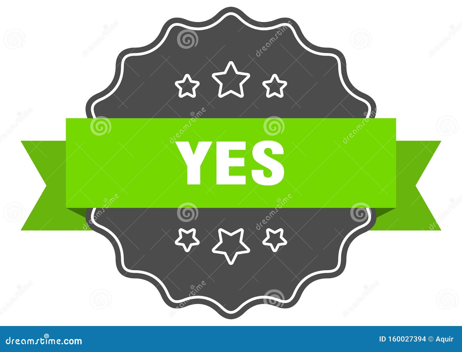 Yes label stock vector. Illustration of black, vector - 160027394