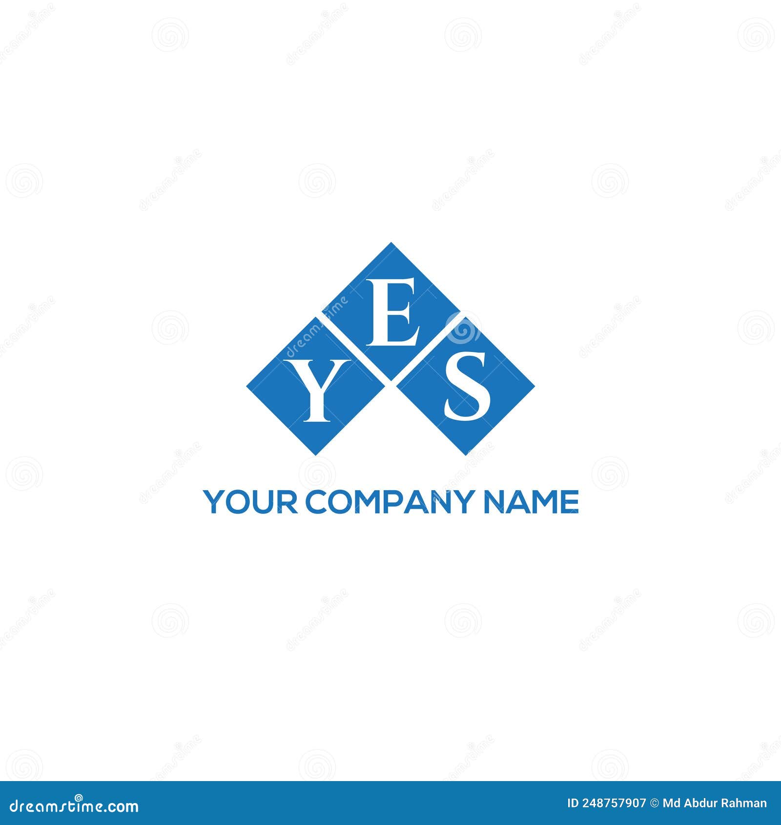 YES Letter Logo Design on BLACK Background. YES Creative Initials ...