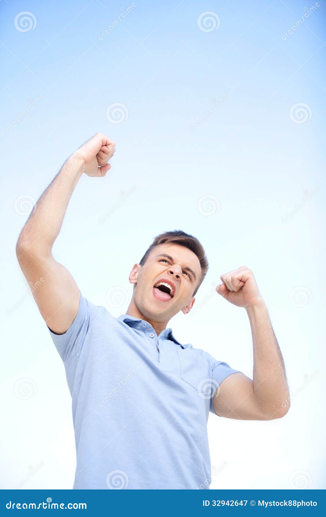 Yes! stock image. Image of horizontal, looking, handsome - 32942647