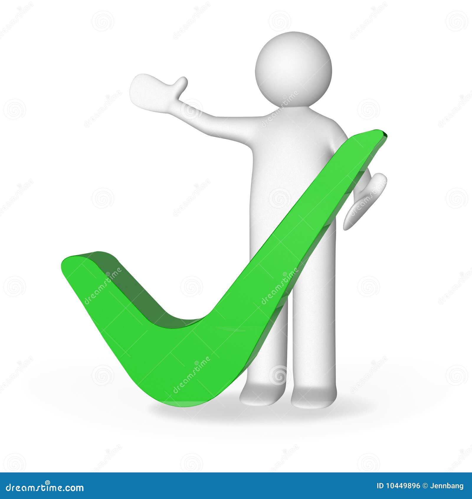 Yes man stock illustration. Illustration of correct, mark - 10449896