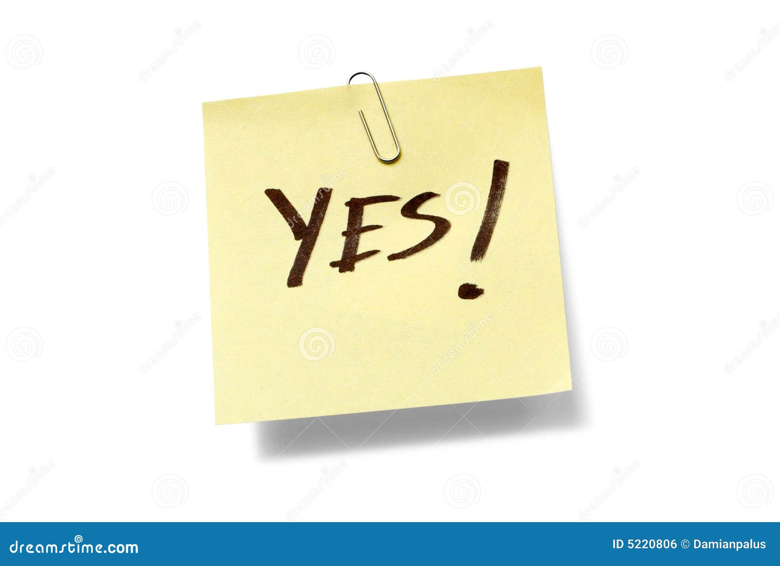 Yes message stock photo. Image of postit, pinned, notelet - 5220806