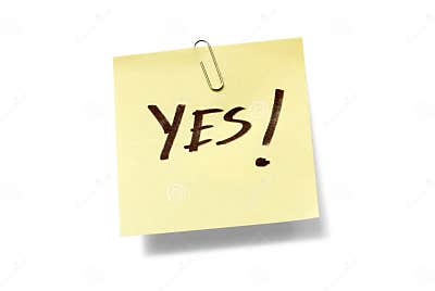 Yes message stock photo. Image of postit, pinned, notelet - 5220806