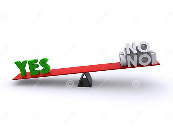 Yes and no stock illustration. Illustration of affirmative - 15099487