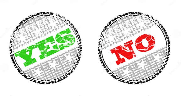 Yes and no stock illustration. Illustration of mark, collection - 21205044
