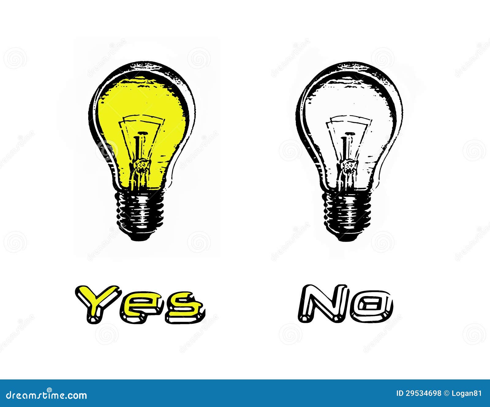 Yes no stock illustration. Illustration of result, true - 29534698