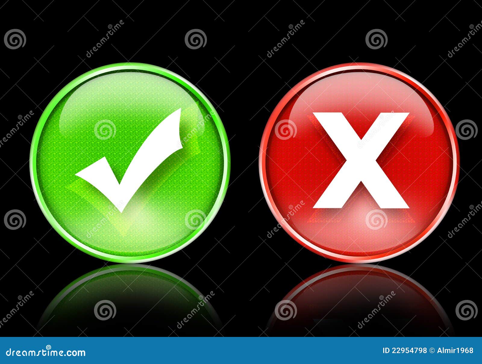 Yes/no 3d icon stock illustration. Illustration of disk - 22954798