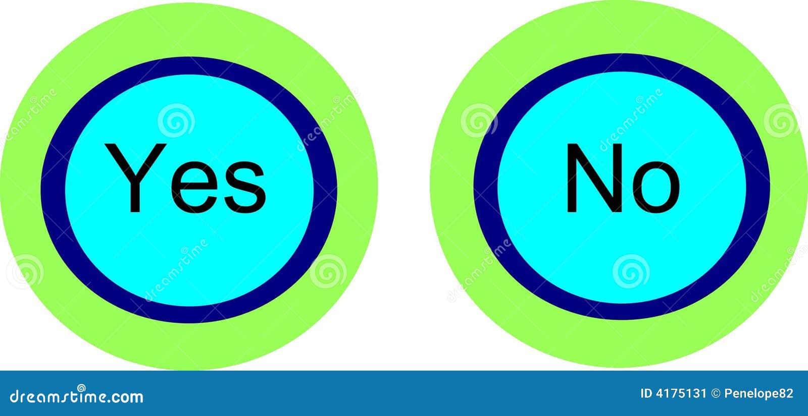Yes and no stock illustration. Illustration of eyes, computer - 4175131