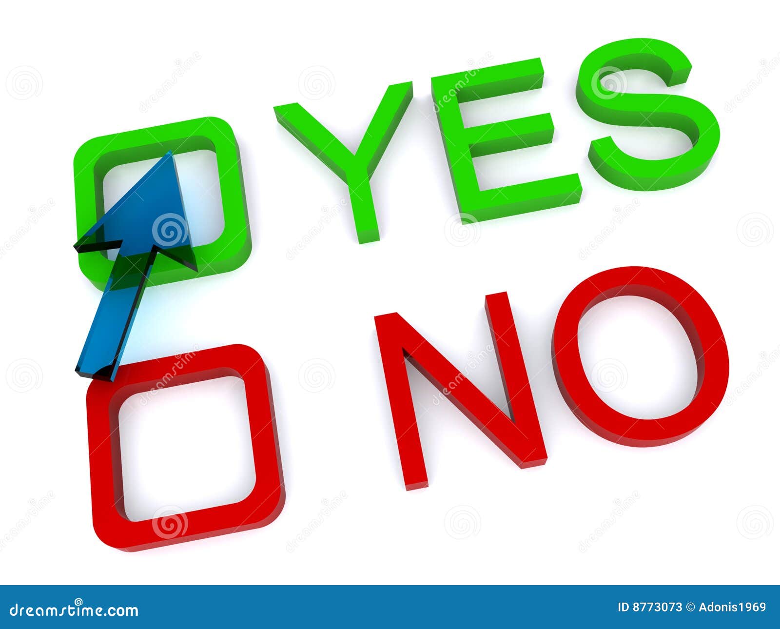 Yes and no stock illustration. Illustration of decorative - 8773073