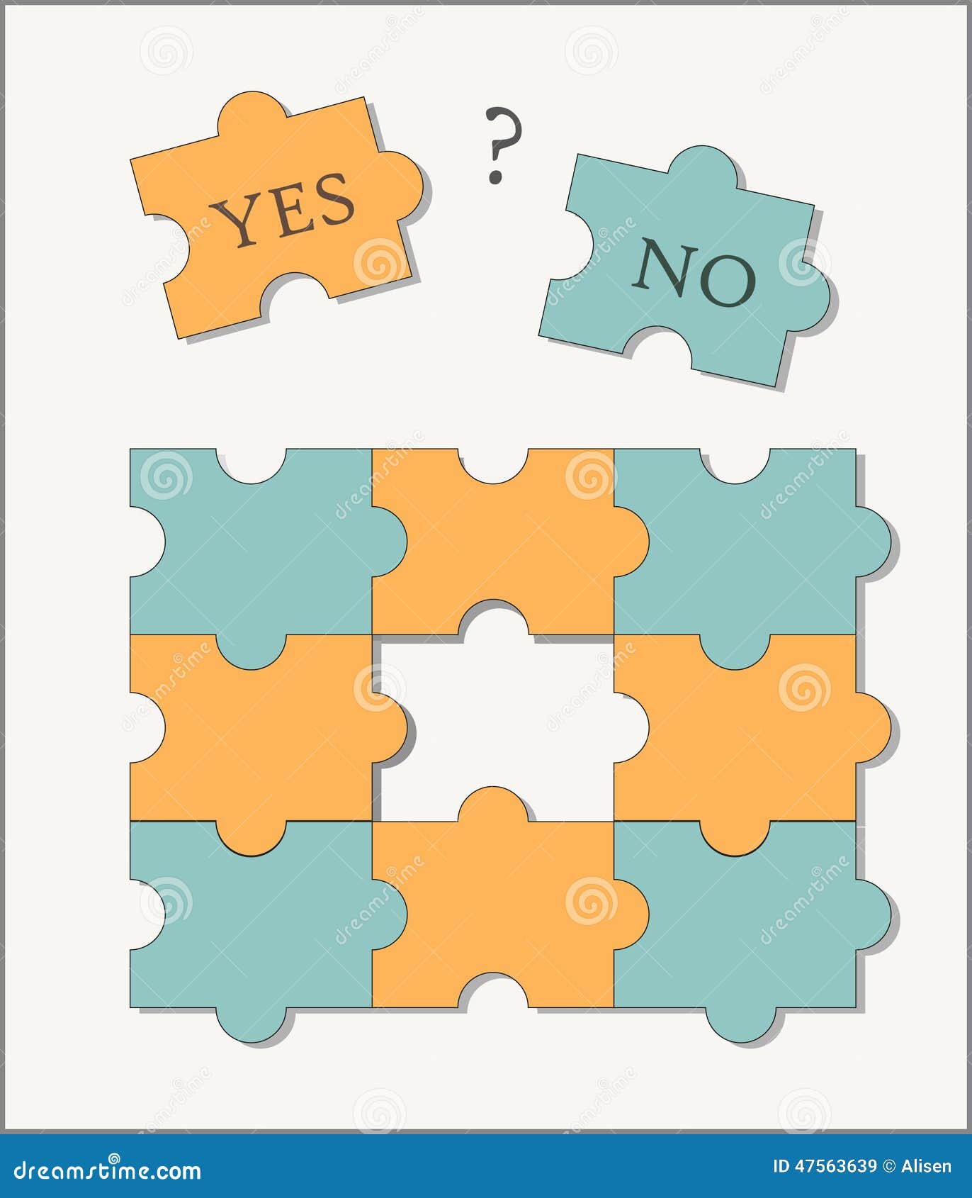 Yes or no stock illustration. Illustration of conceptual - 47563639