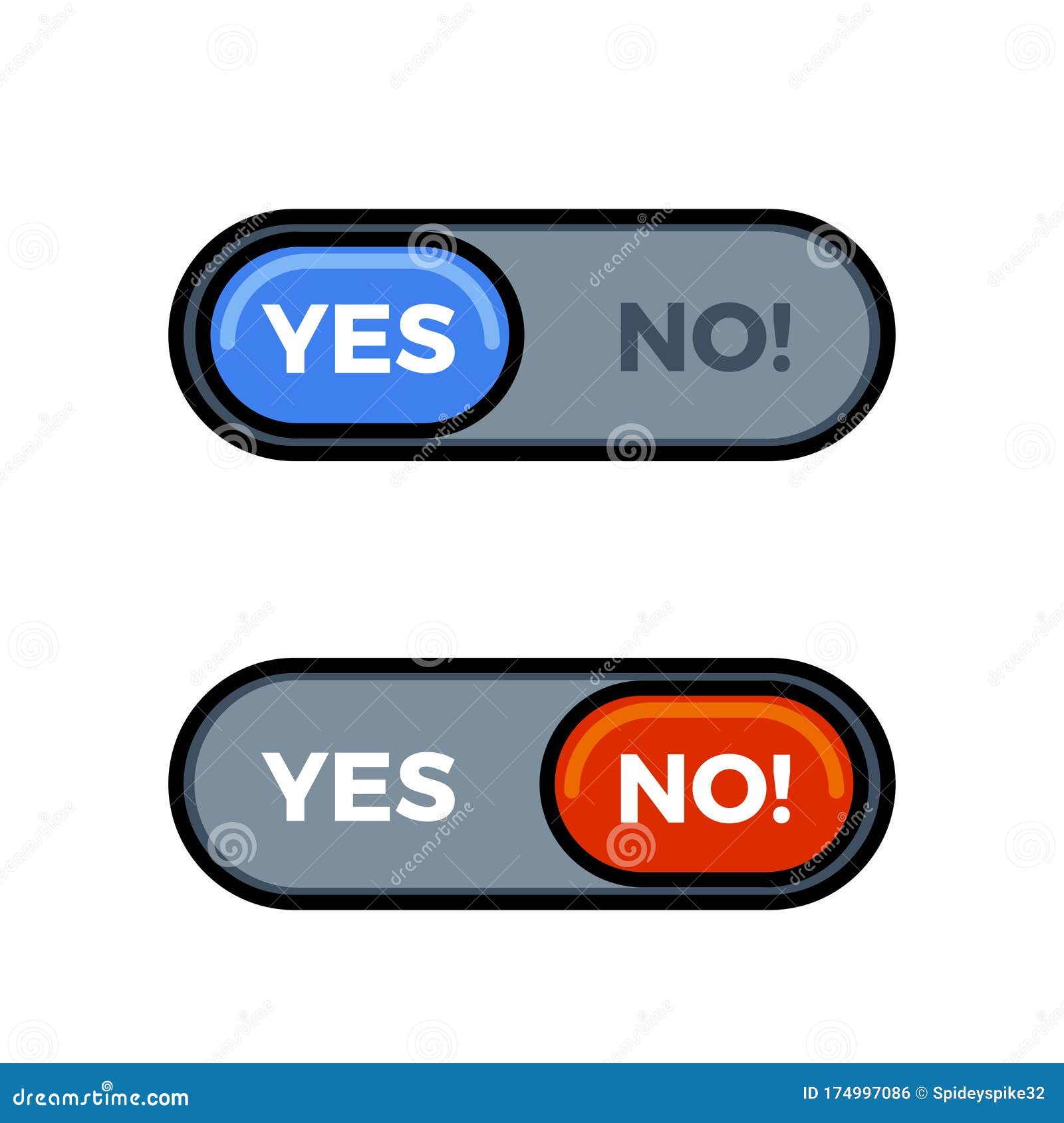 Blue Yes Button