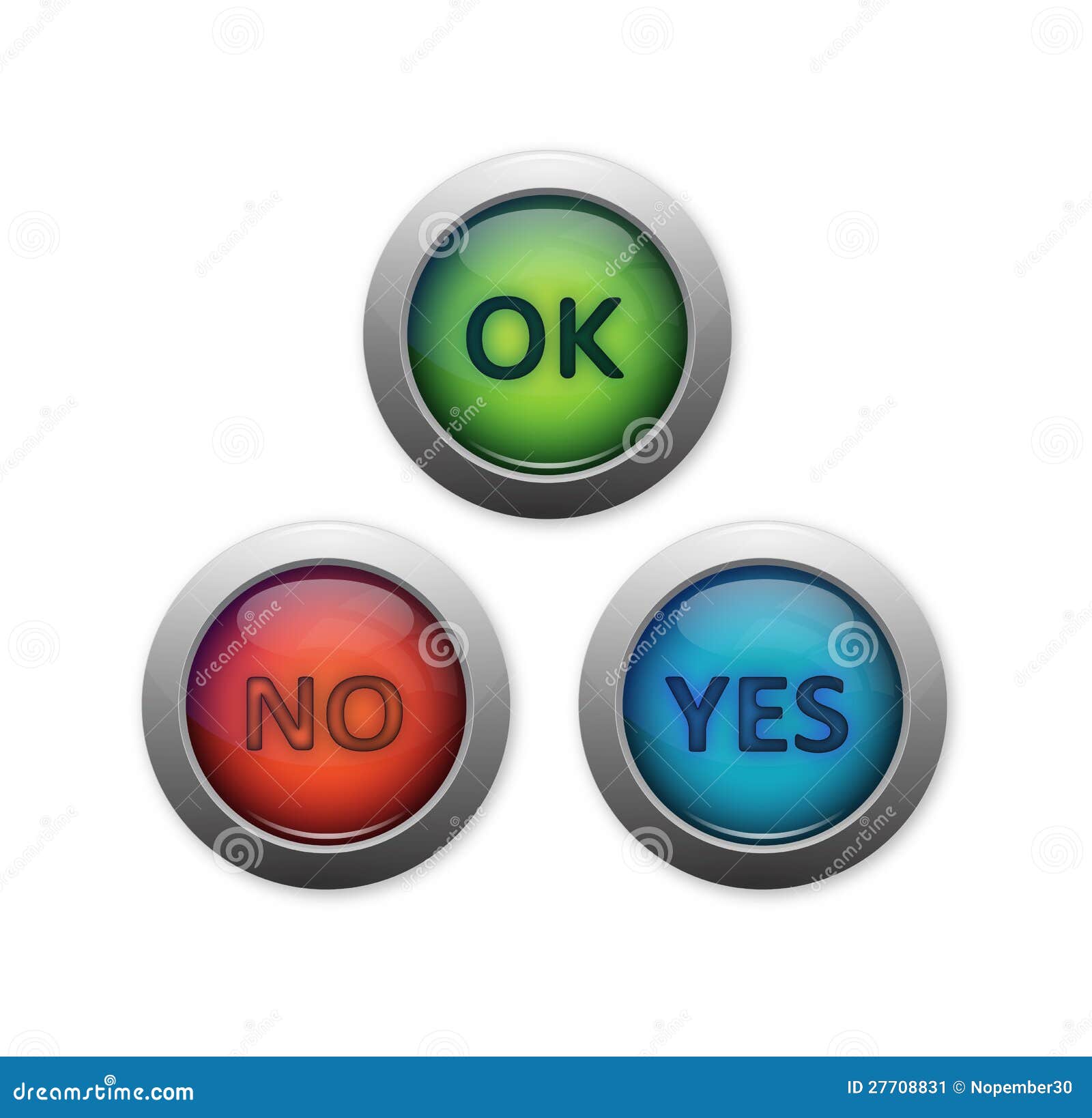 Yes and No Button stock vector. Illustration of white - 27708831