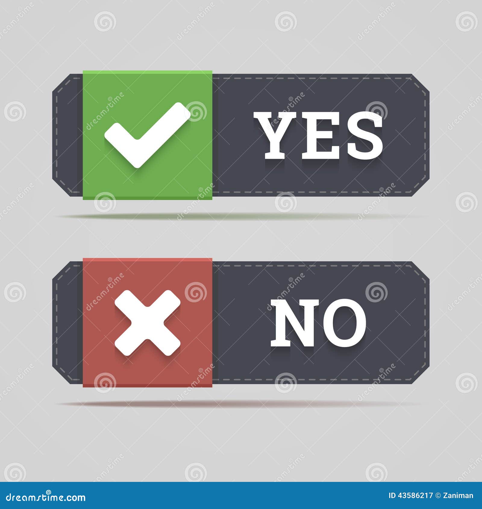 Check And Cross Symbols Vector Illustration | CartoonDealer.com #45451800