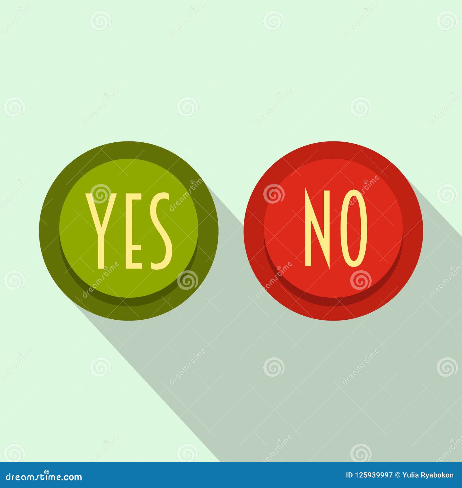 Yes and No Button Icon, Flat Style Stock Illustration - Illustration of ... Yes and No Button Icon, Flat Style Stock Illustration - Illustration of ...