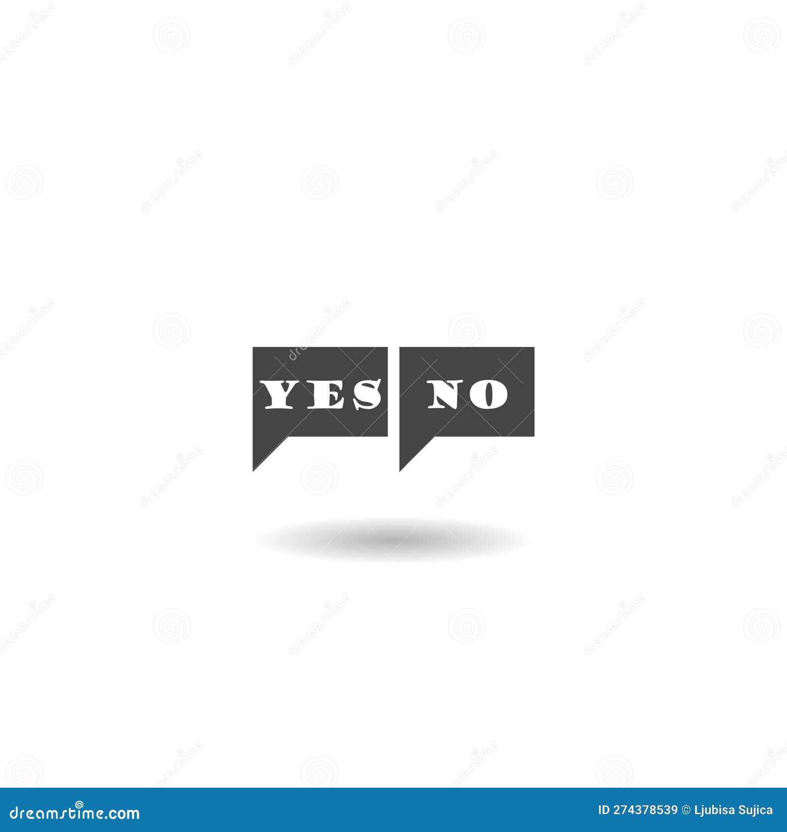 Yes No Button Icon with Shadow Stock Vector - Illustration of wrong ...
