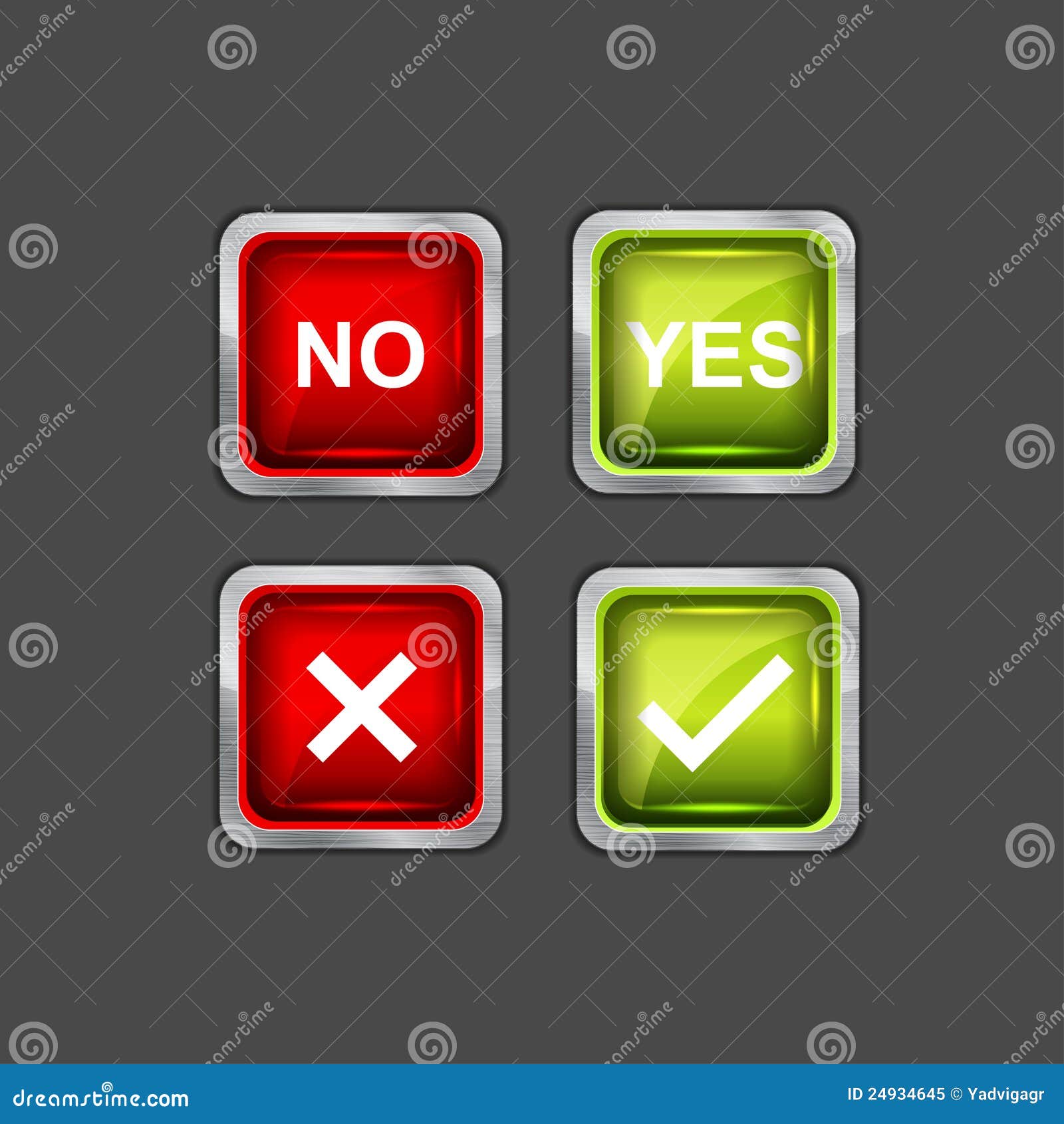 Yes no button vector stock vector. Illustration of election - 24934645