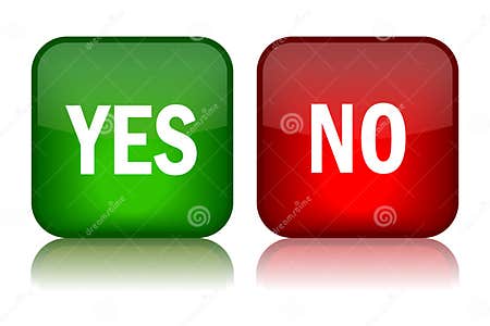 Yes no buttons stock vector. Illustration of accept, shiny - 20557253