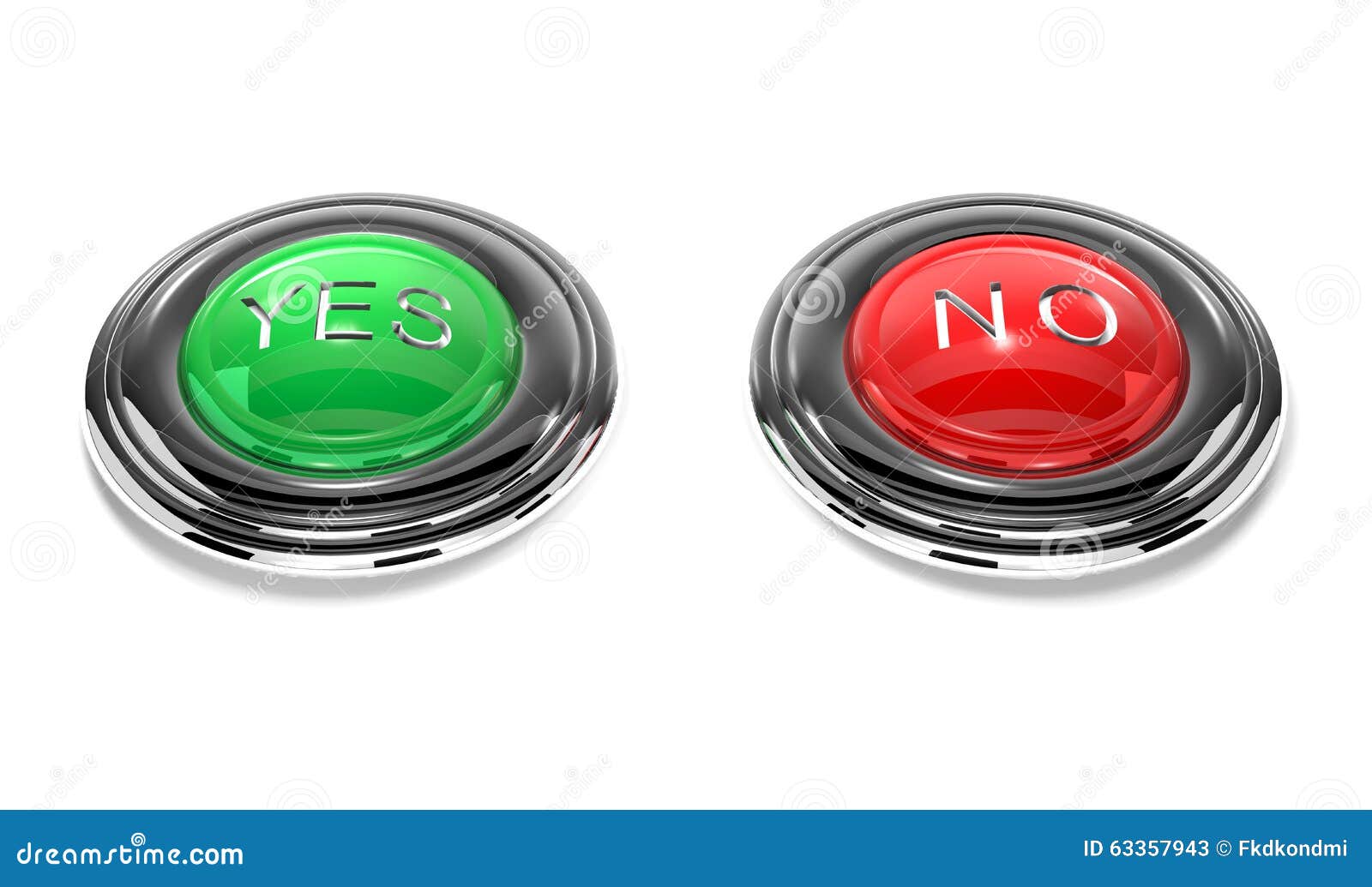 Yes and No Buttons are on White Background. Stock Illustration ...
