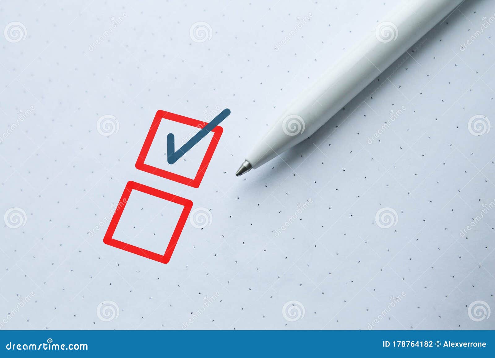 Yes and no, check box. stock photo. Image of concept - 178764182