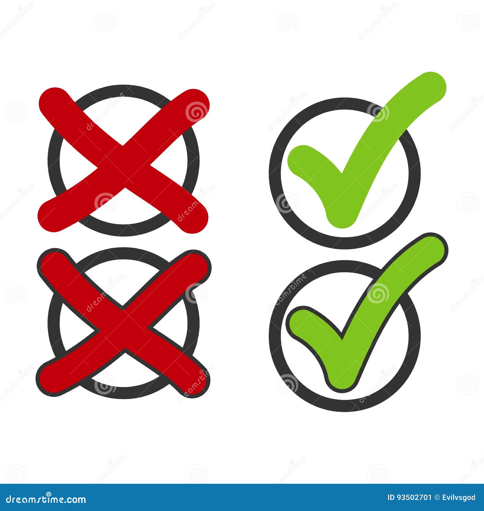 Bankruptcy Check Mark Selection Illustration Royalty-Free Cartoon ...