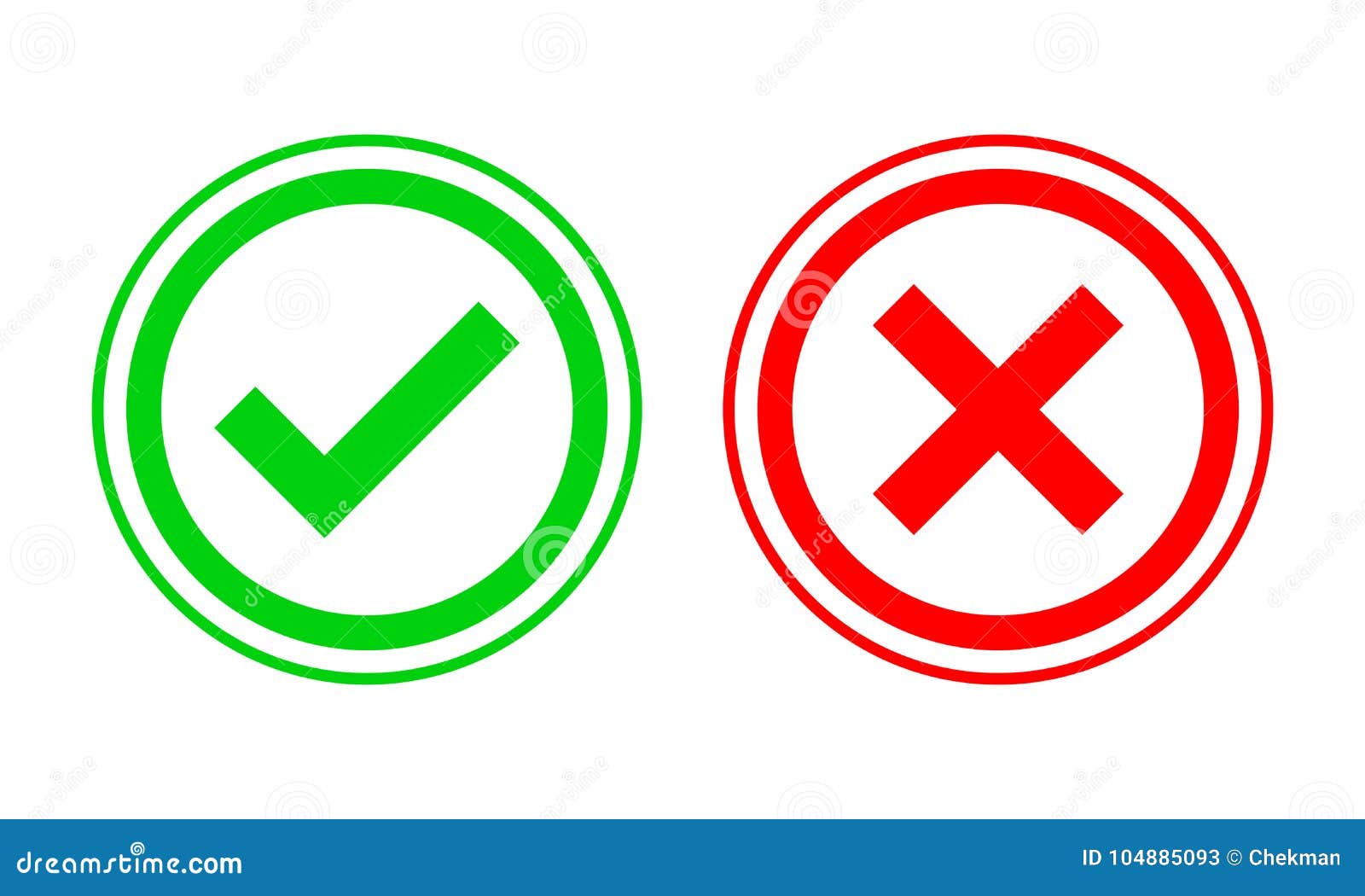 Yes and No Check Marks. Vector Illustration Stock Illustration ... Yes and No Check Marks. Vector Illustration Stock Illustration ...