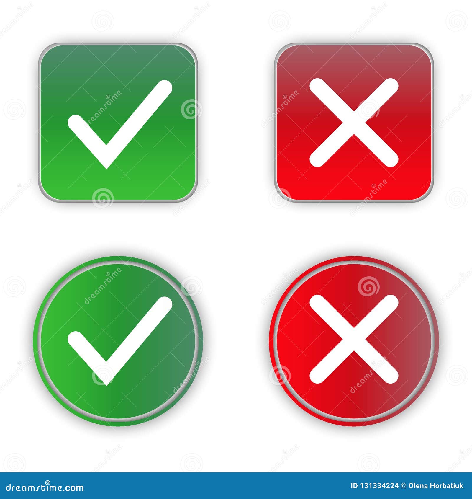 Yes and No Check Marks. Vector. Stock Vector - Illustration of element ... Yes and No Check Marks. Vector. Stock Vector - Illustration of element ...