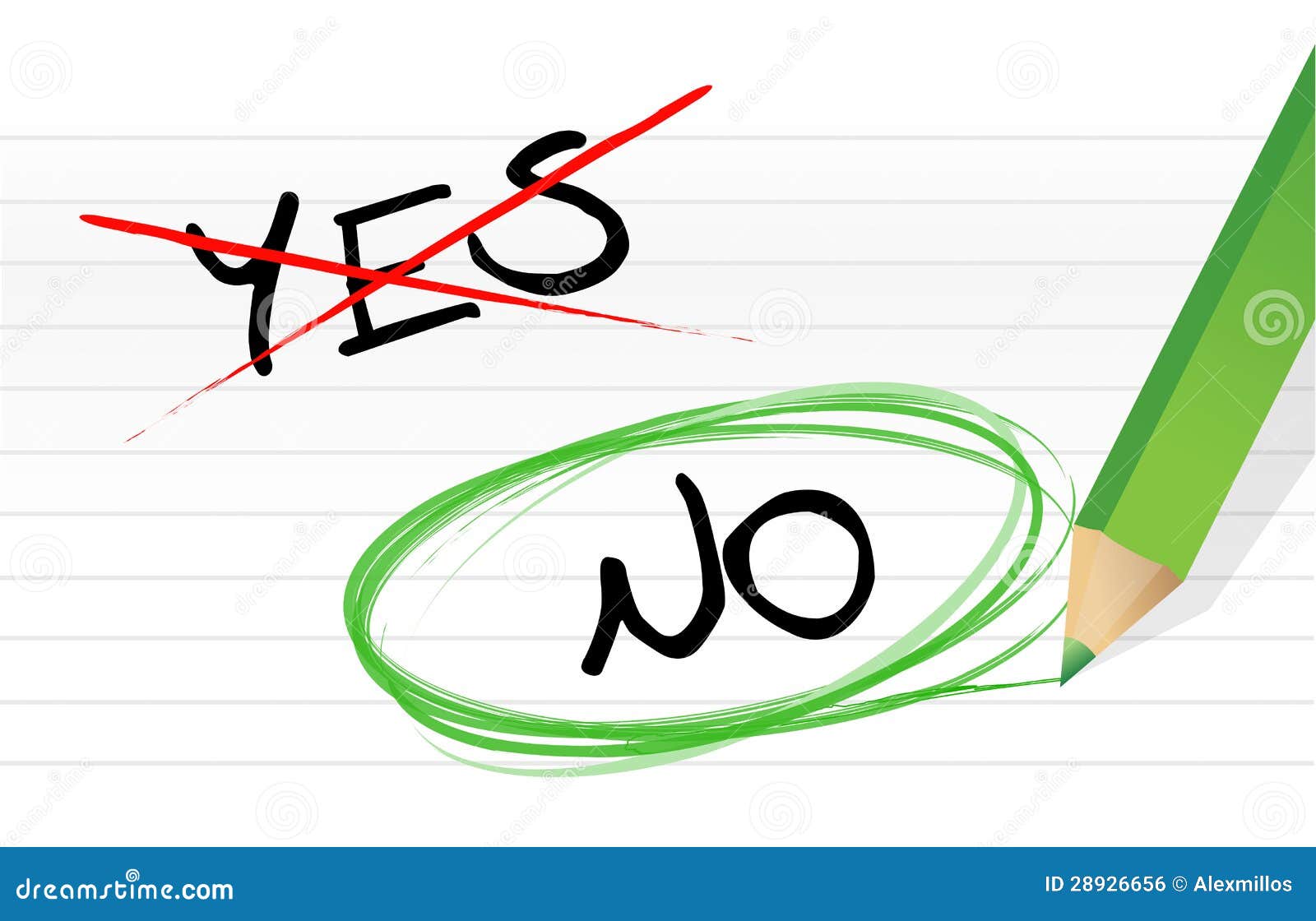 Yes and no choice stock illustration. Illustration of select - 28926656