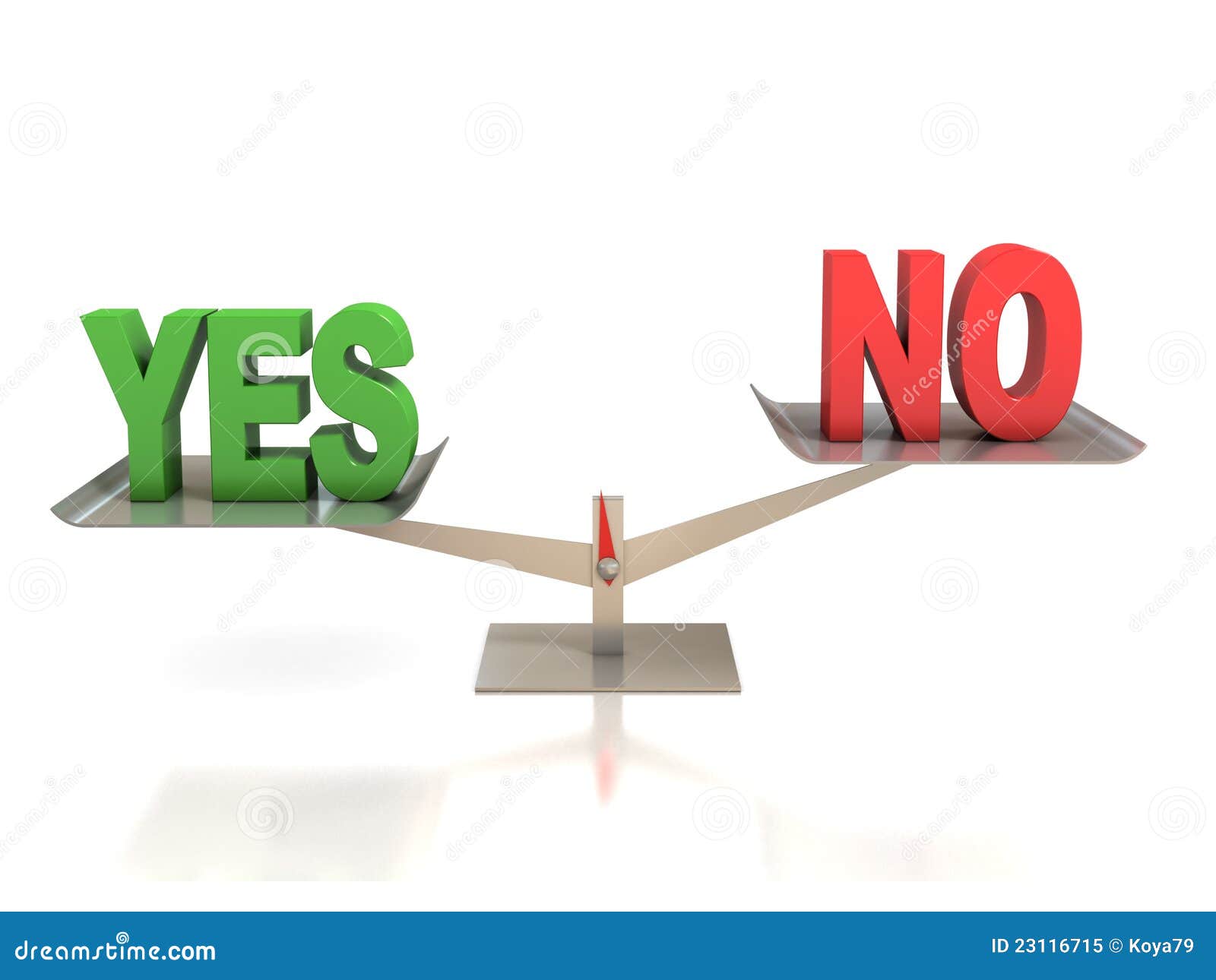 Yes or No Choice 3d Concept Stock Illustration - Illustration of ...