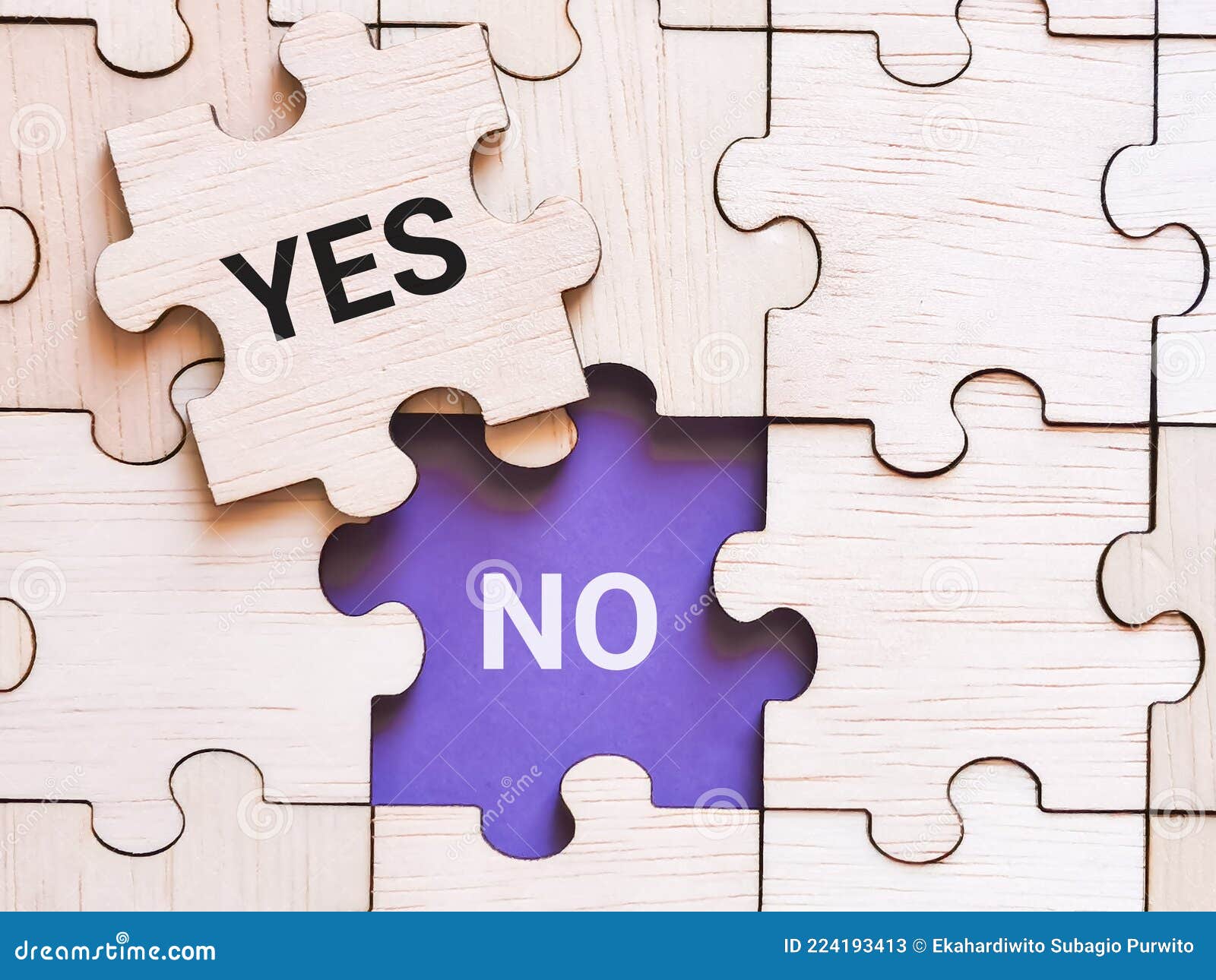 Yes No Words Written on Jigsaw Puzzle. Stock Image - Image of business ...
