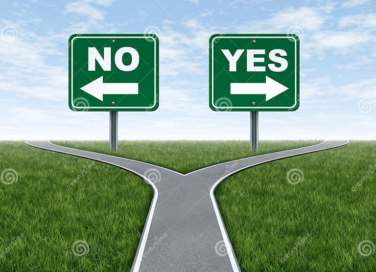 Yes or no decision stock illustration. Illustration of conclusion ...