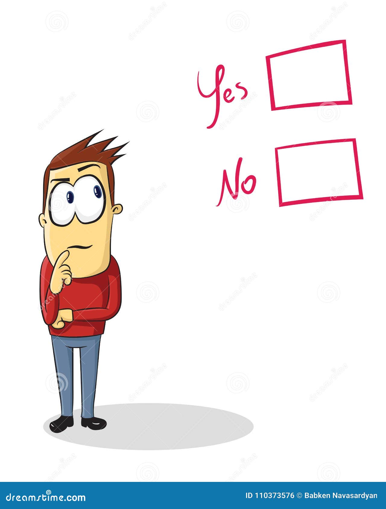 Yes or no decision stock vector. Illustration of options - 110373576