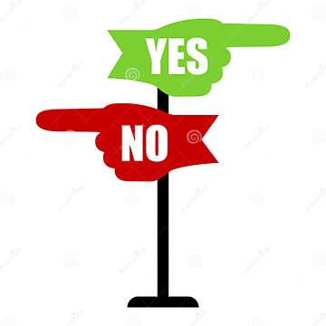 Yes No Hand Pointers. Vector Illustration. Stock Image Stock Vector ...