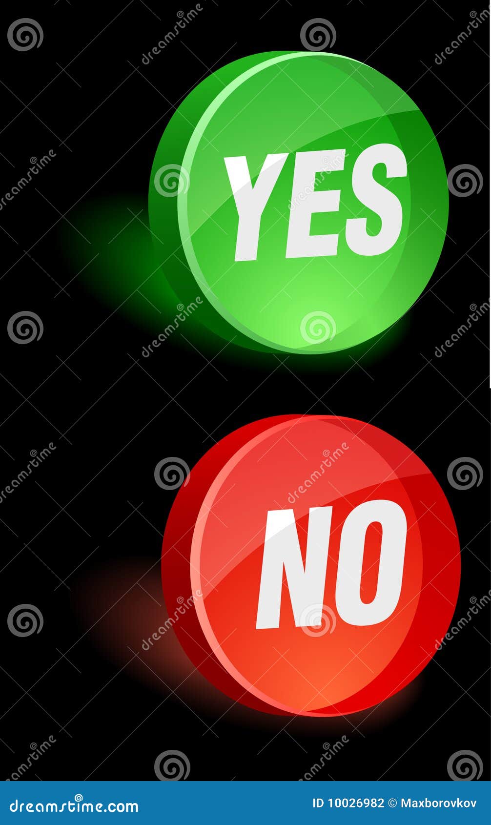 Yes/No Icon. stock vector. Illustration of black, icons - 10026982