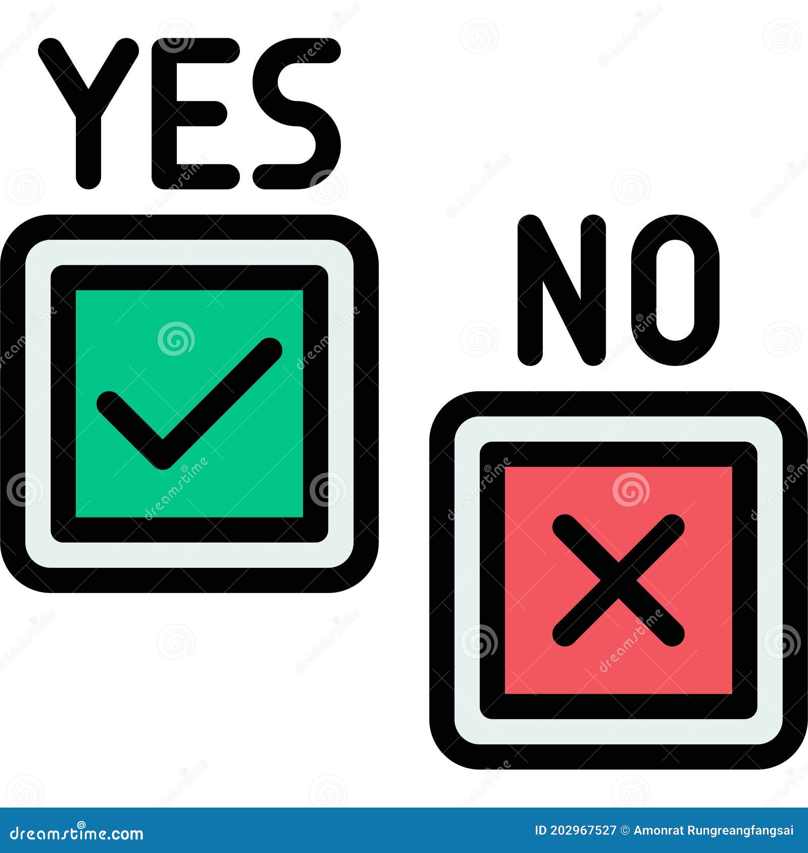 Yes or No Icon, Protest Related Vector Stock Vector - Illustration of ...