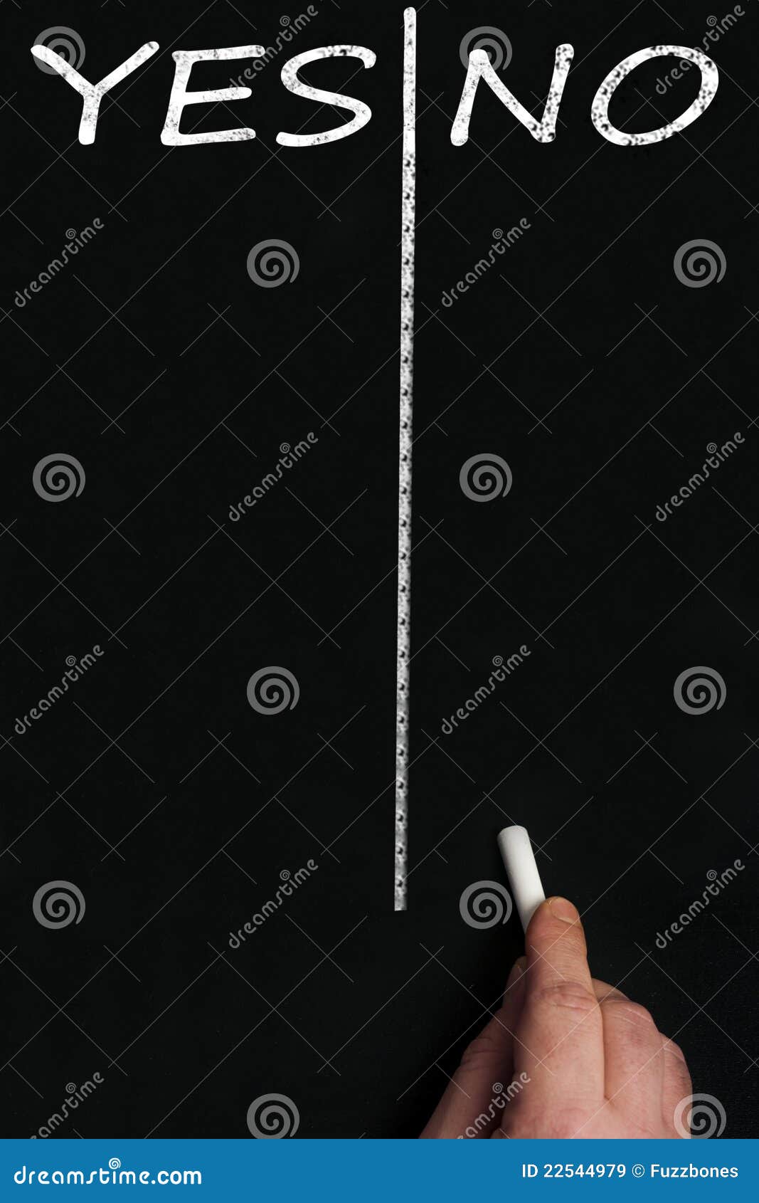 Yes and No List on Black Board Stock Image - Image of concept ...