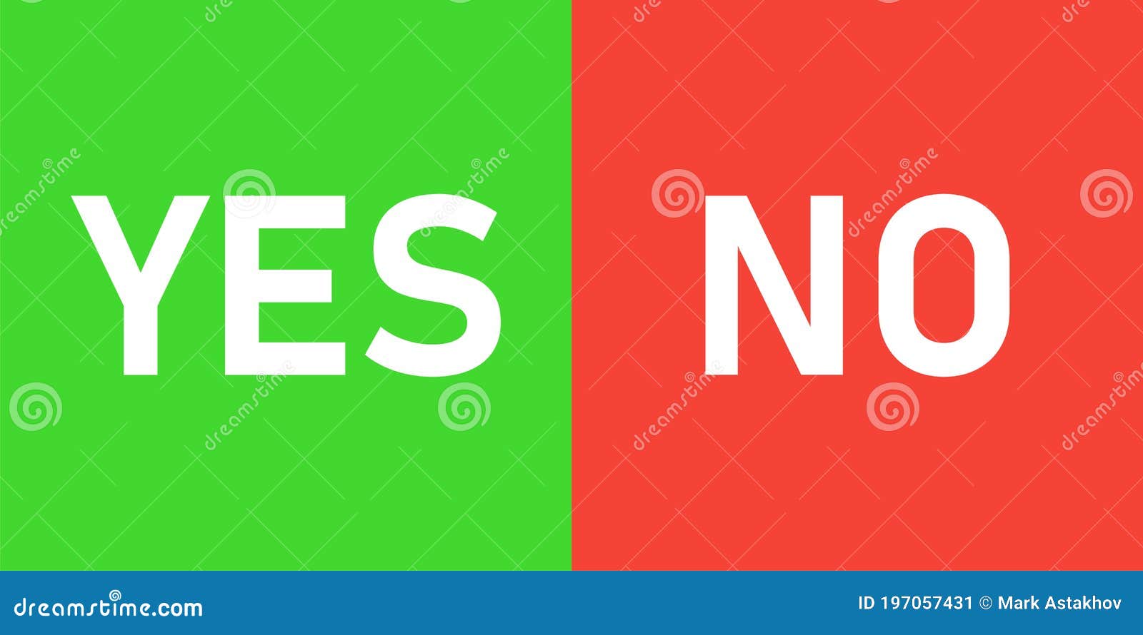 Yes No Mark Vector Flat Icon, Green, Red Vote Sticker Stock Vector ...