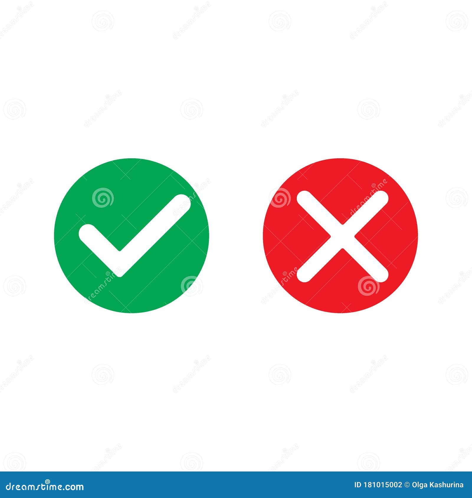 Yes and No Mark, Vector Icon, Web Design Element Stock Vector ...