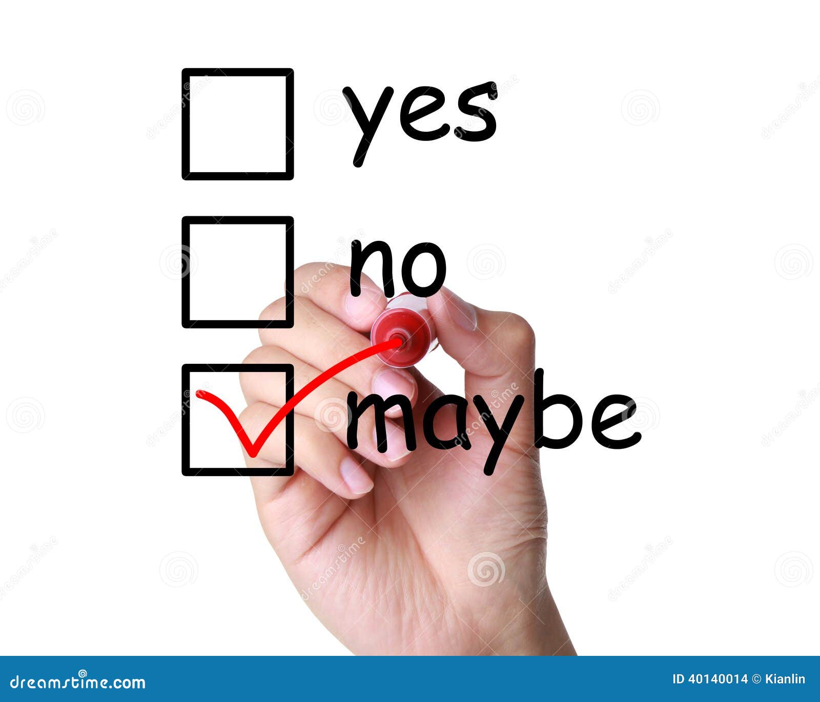 Yes, No, or Maybe stock photo. Image of decision, decide - 40140014