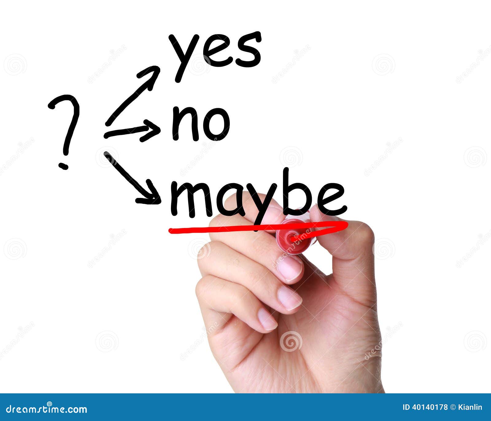 Yes, No, or Maybe stock photo. Image of alert, event - 40140178