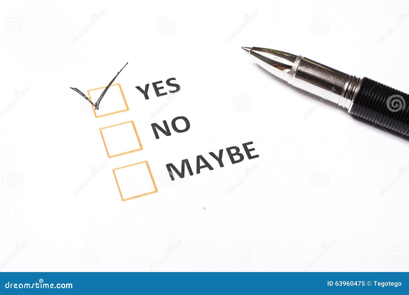 Yes no or maybe stock image. Image of solution, emotion - 63960475