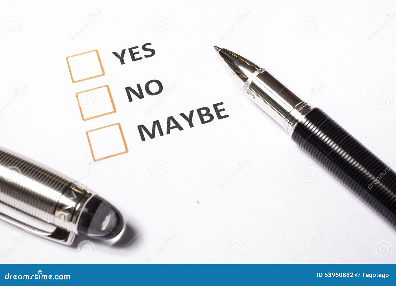 Yes no or maybe stock photo. Image of voting, ideas, examining - 63960882
