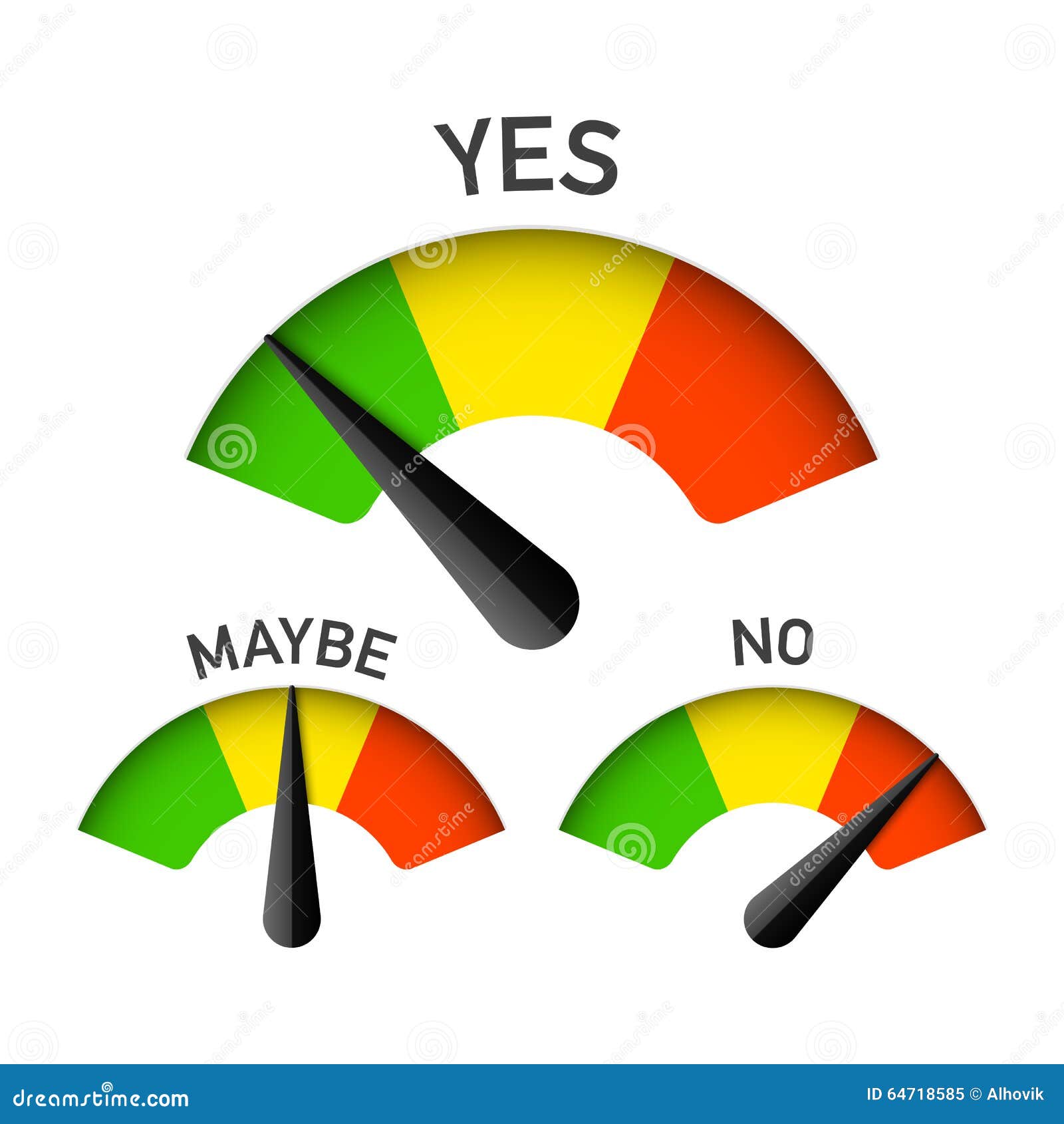 Yes, No or Maybe stock vector. Illustration of mark, right - 64718585