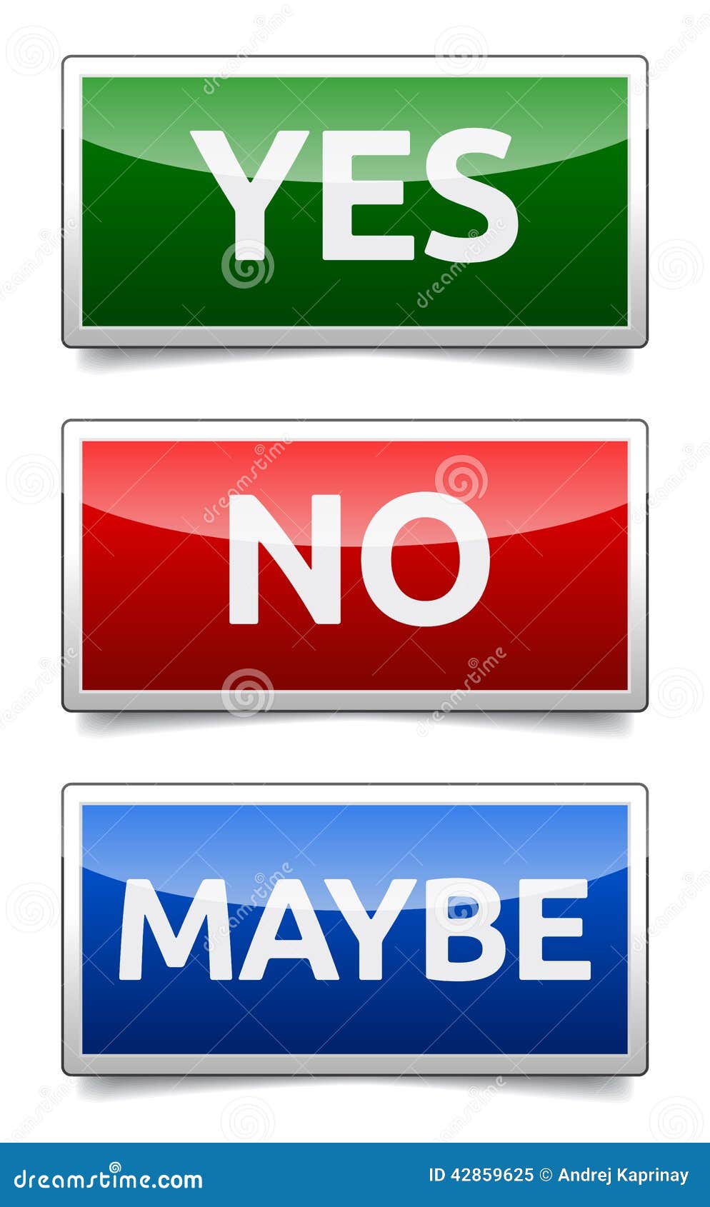 Yes No Maybe - 3 Colorful Arrow Signs Royalty-Free Stock Photo ...