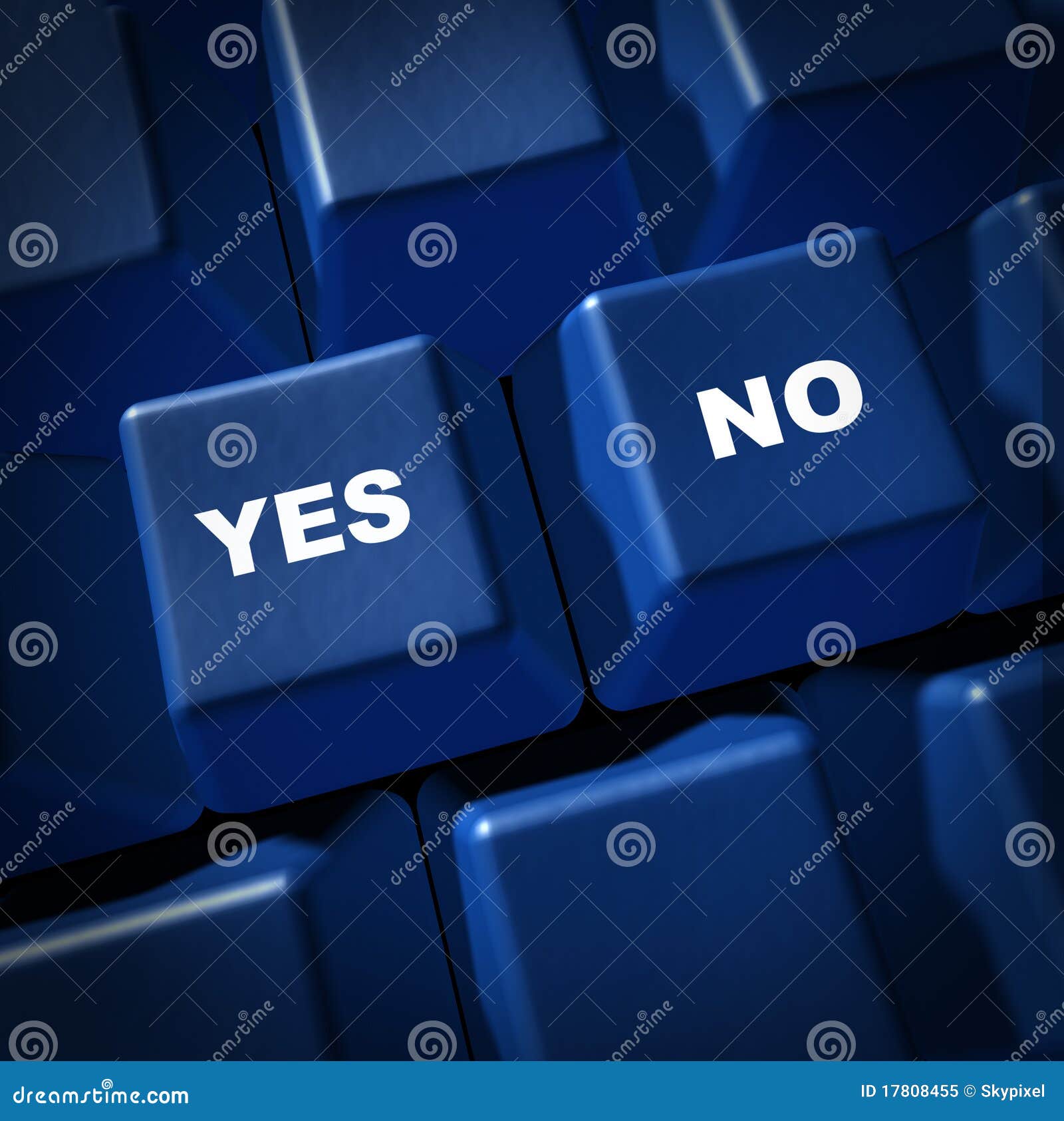Yes No Perhaps Decision Opinion Choice Keys Stock Image - Image of ...